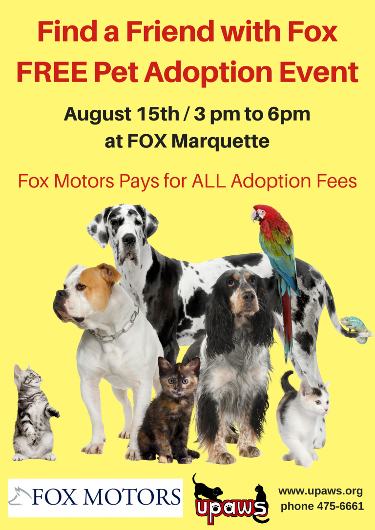 Find a Friend with Fox - Upper Peninsula Animal Welfare Shelter