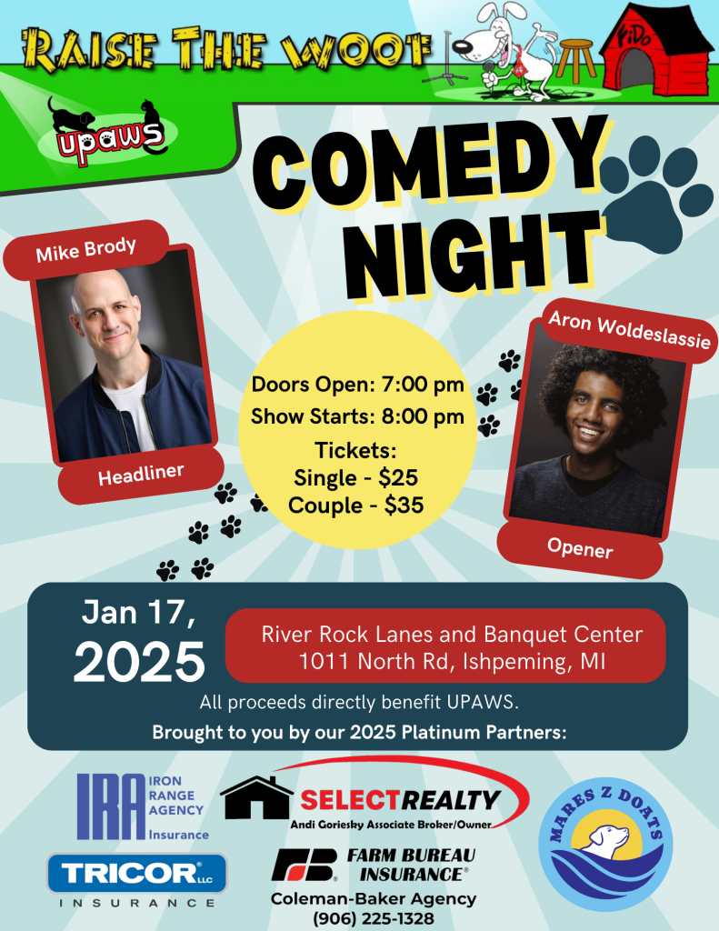 Raise the Woof 2025 - Upper Peninsula Animal Welfare Shelter